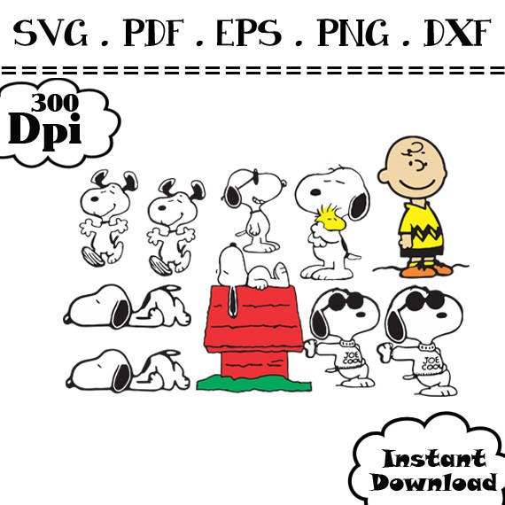 Snoopy Svg Snoopy Vector Snoopy Cutting file Snoopy | Etsy
