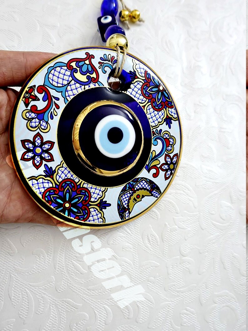 Decal Painted Evil Eye With Gold Trim Evil Eye Amulet Home | Etsy