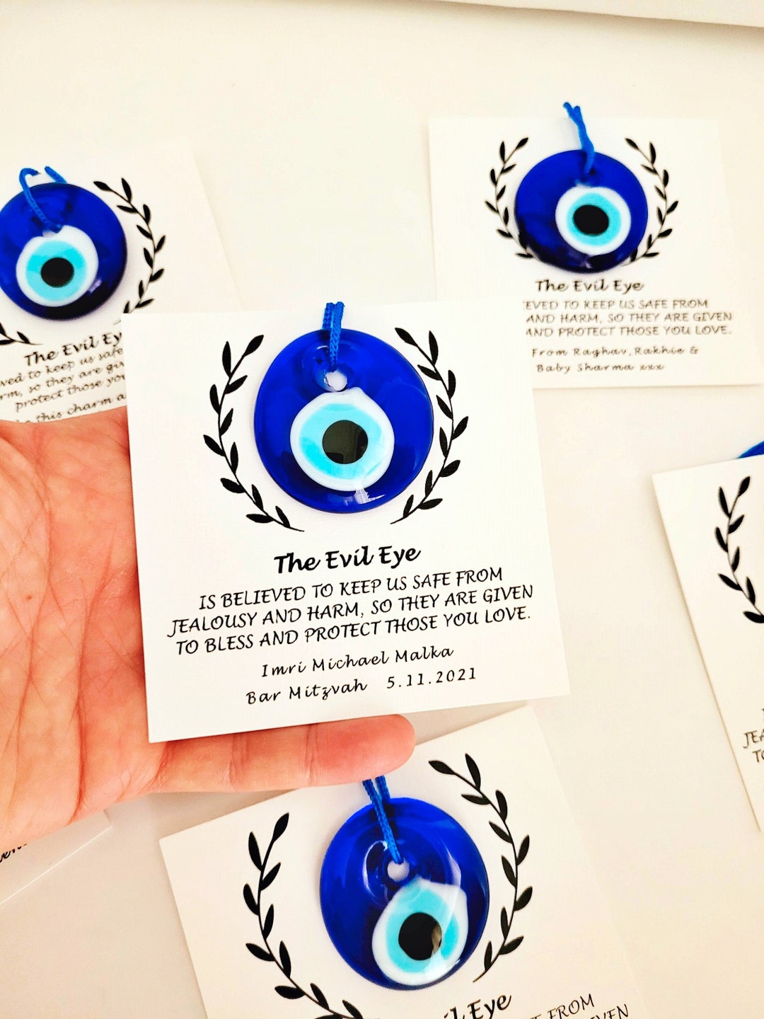 100 Pcs Evil Eye Wedding Favors-4.5cm Greek Evil Eye Mati-handmade Evil ...