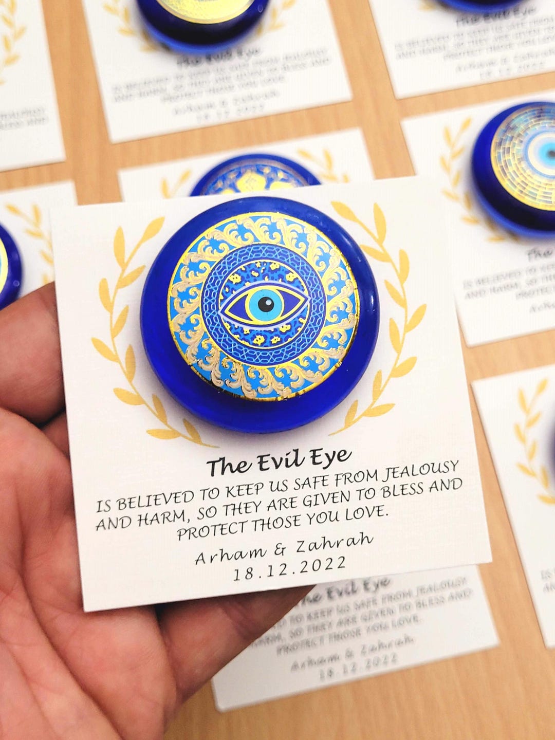 Personalized Evil Eye Magnet Favors: Wedding, Baptism, Shower - Etsy