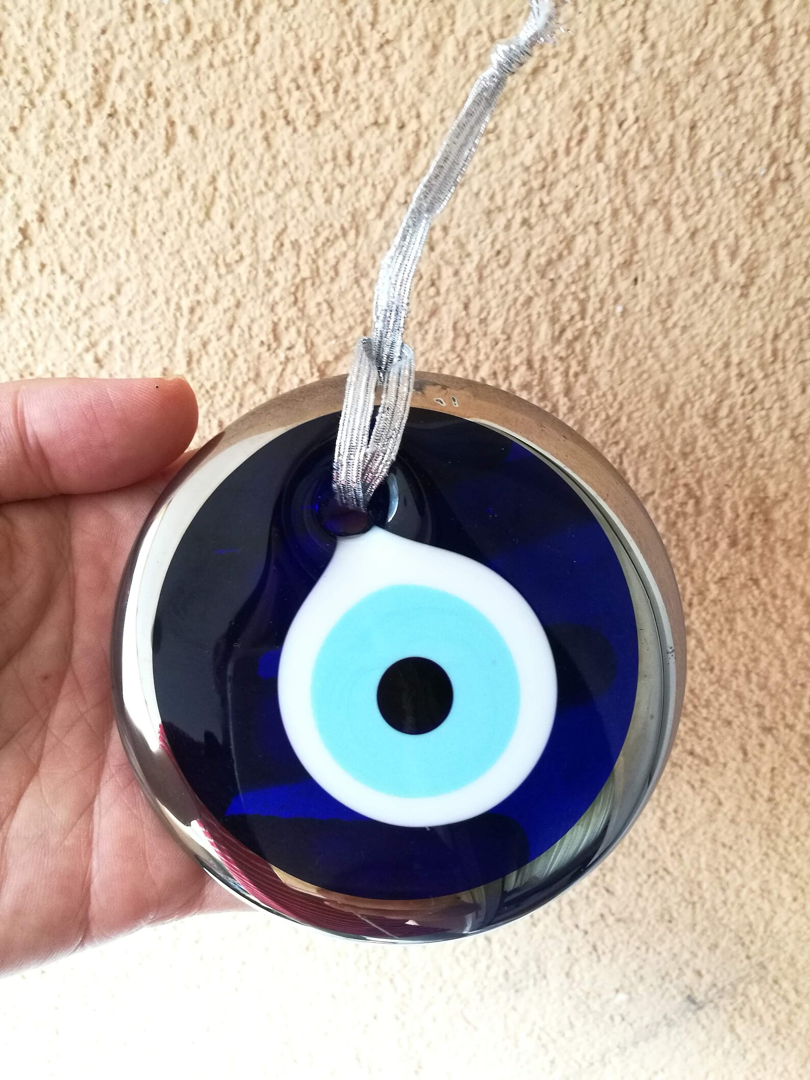 Silver hanging evil eye decor-evil eye wall hanging-evil eye | Etsy