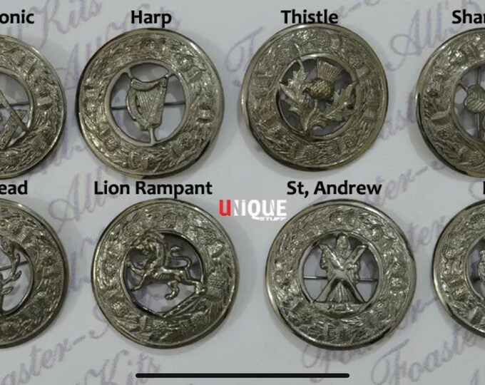 Celtic Tartan Pin, 950 Silver, Cloke Pin, Celtic Knot Shaw Pin, Vintage ...