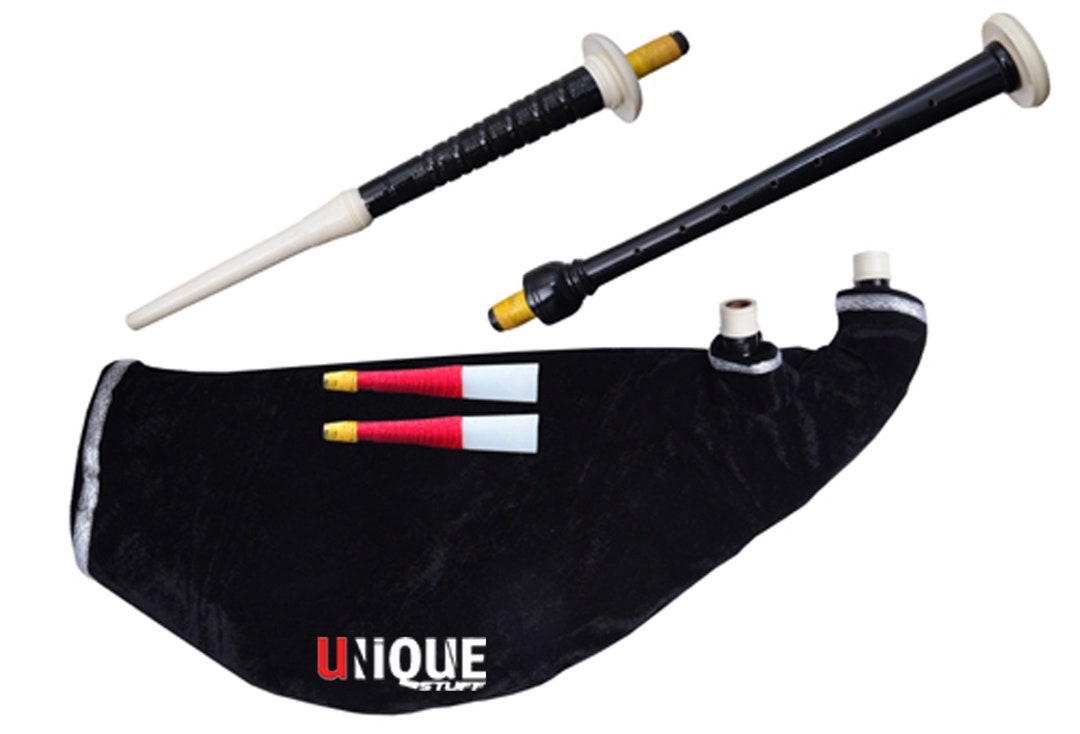 Great Highland Bagpipe Goose Practice Set Black Finish,sliver Mount ...