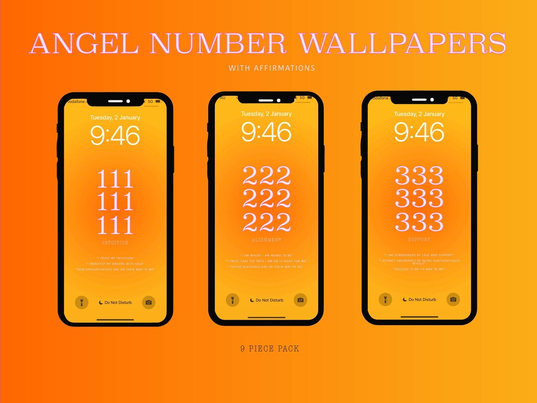 ANGEL NUMBER WALLPAPERS | Orange & Pink, Phone Wallpaper, High ...