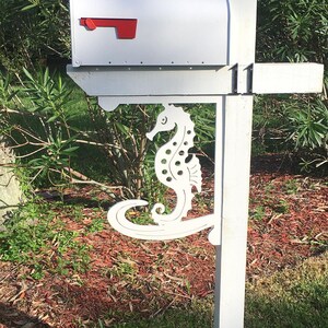 Mailbox Bracket Seahorse Large 16x21 Inch, Custom Mailbox, Coastal ...