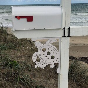 Mailbox Bracket Turtle Medium 12x16 Inch, Custom Mailbox, Coastal ...