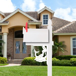 Mailbox Bracket Mermaid Sitting Medium 12x16 Inch, Custom Mailbox ...