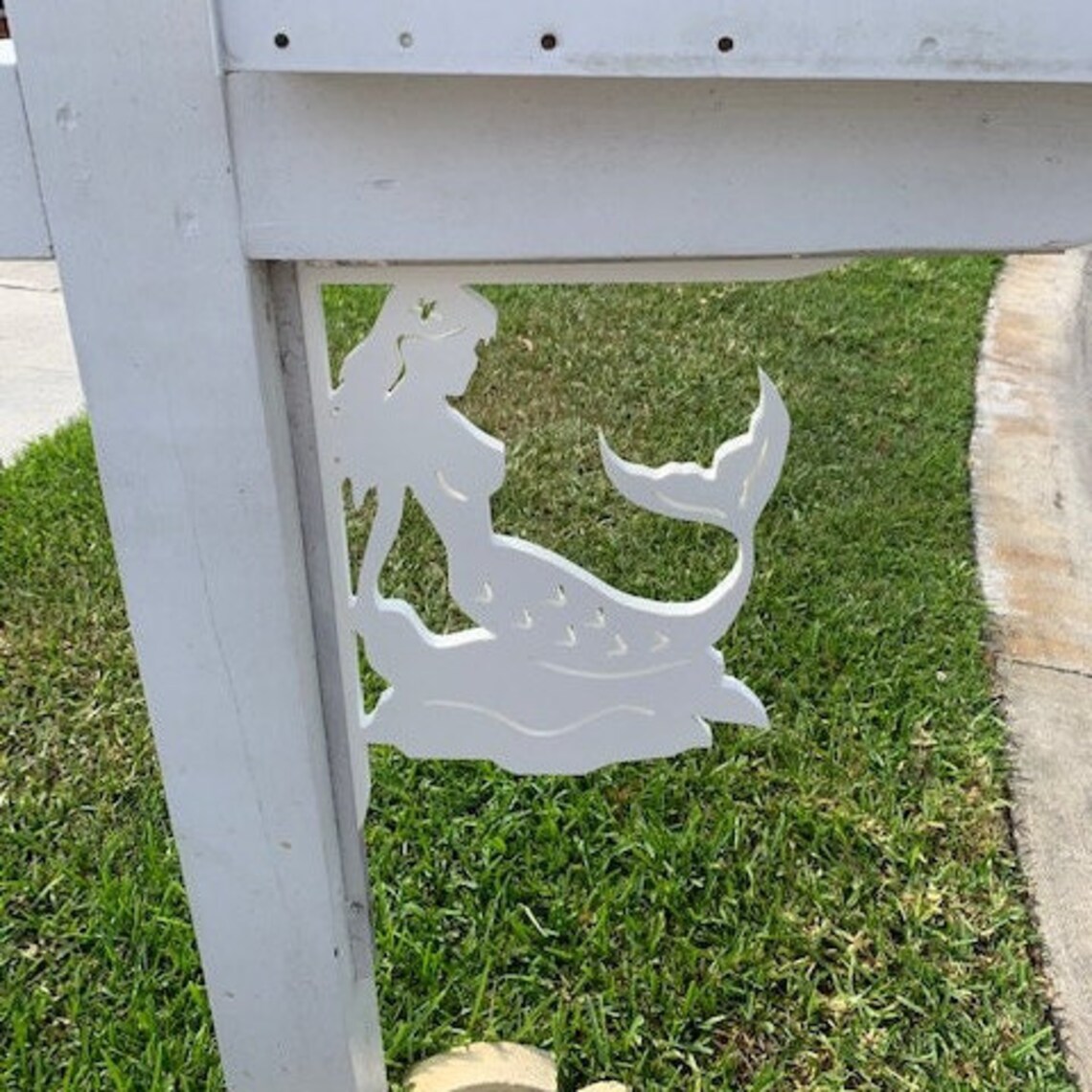 Mailbox Bracket Mermaid Sitting Medium 12x16 Inch Custom - Etsy