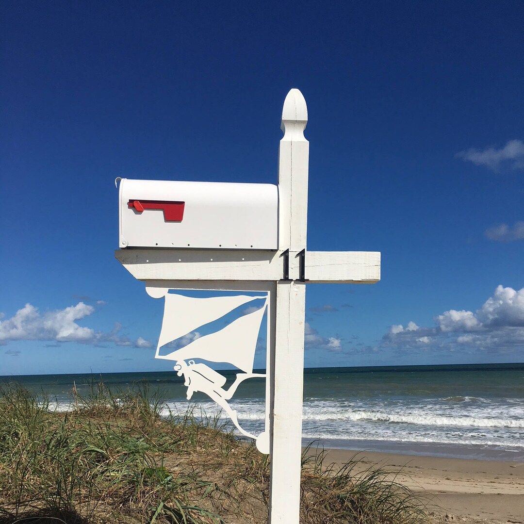 Mailbox Bracket Scuba Diver Large 16x21 Inch, Custom Mailbox, Coastal ...