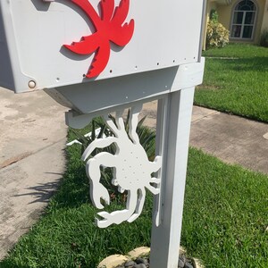 Mailbox Bracket Crab Large 16x21 Inch, Custom Mailbox, Coastal ...