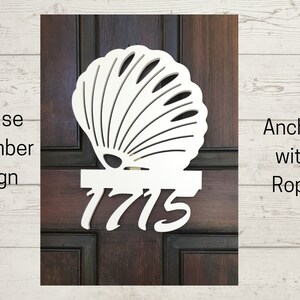 House Number Sign, Seashell, Plaque, Address Plaque, Address Sign ...