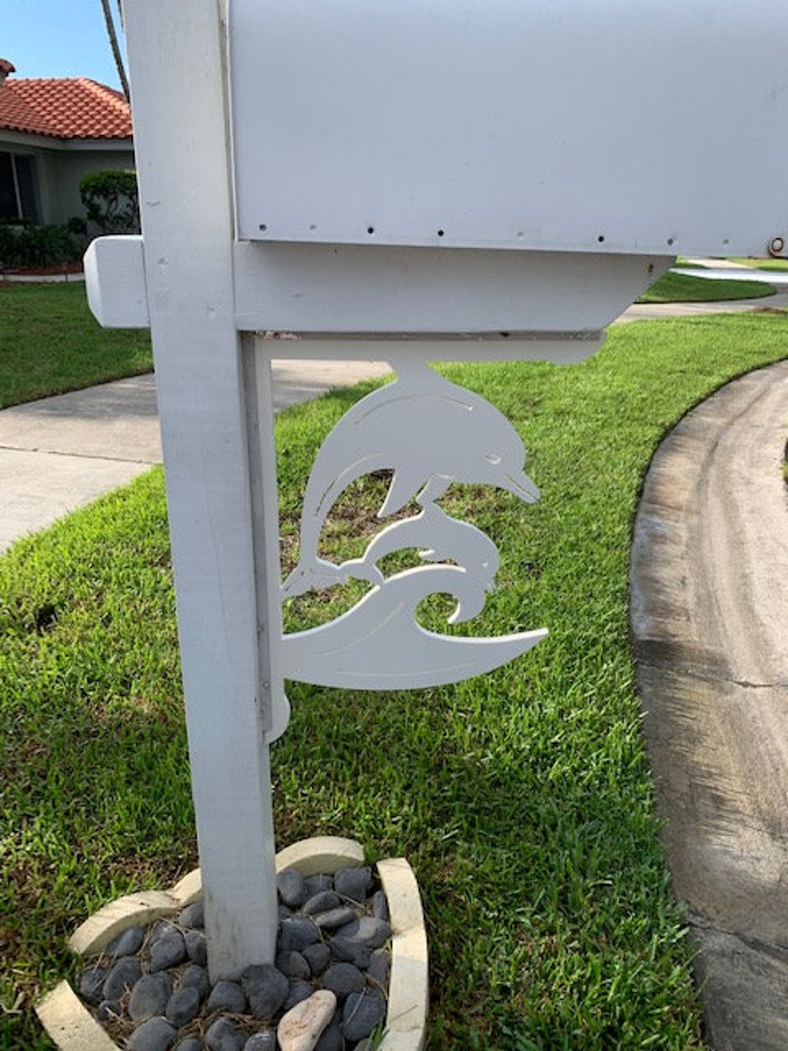 Mailbox Bracket Dolphin With Baby Large 16x21 Inch Custom | Etsy