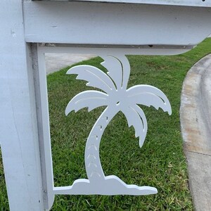 Mailbox Bracket Palm Tree W/island Large 16x21 Inch, Custom Mailbox ...
