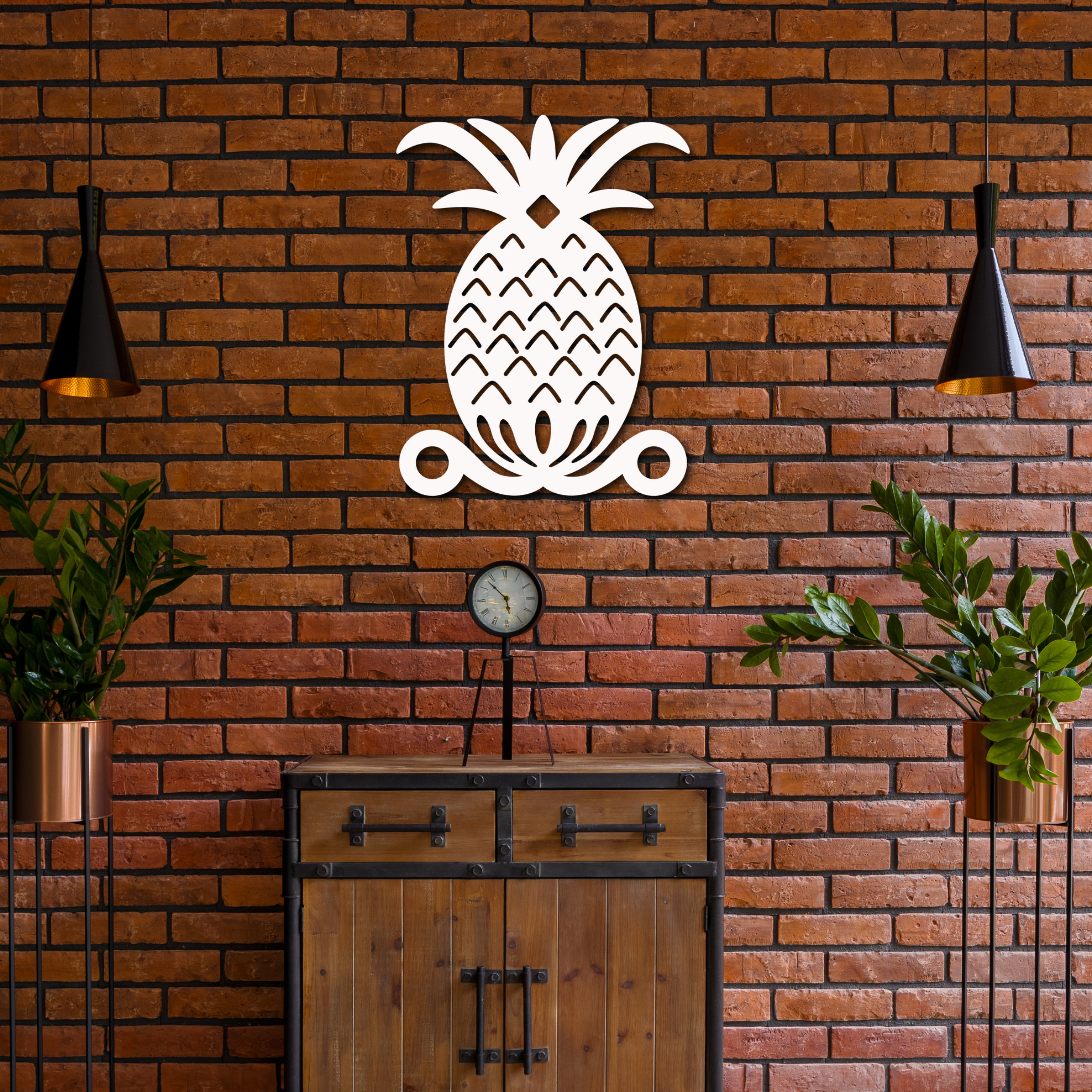 Wall Art Pineapple Tropical Outdoor Decor Housewarming - Etsy