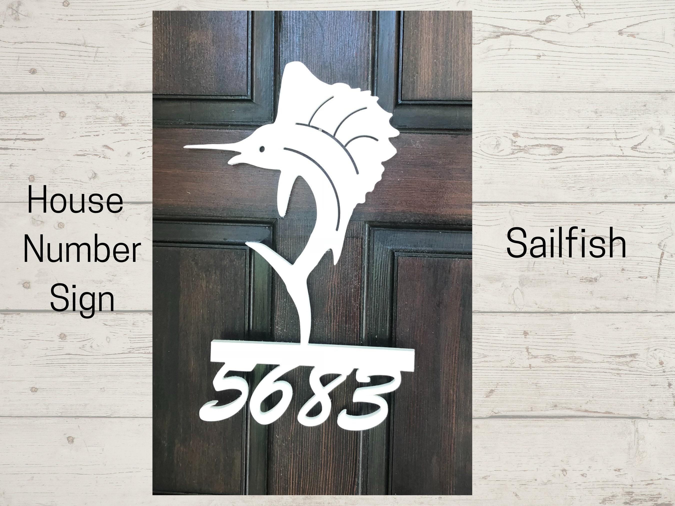 House Number Sign Sailfish Plaque Address Plaque Address - Etsy