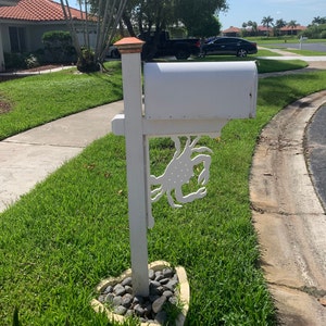 Mailbox Bracket Crab Large 16x21 Inch, Custom Mailbox, Coastal ...