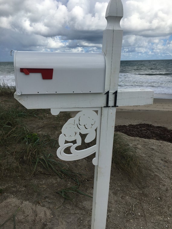 Mailbox Bracket Manatee Medium 12x16 inch Custom Mailbox | Etsy