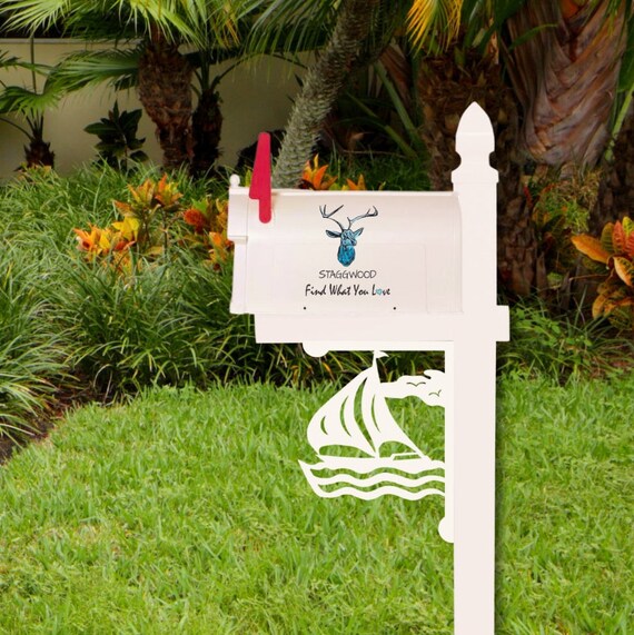 Mailbox Bracket Sailboat Medium 12x16 Inch Custom Mailbox - Etsy