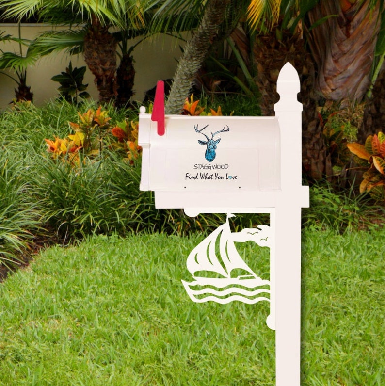 Mailbox Bracket Sailboat Medium 12x16 Inch Custom Mailbox - Etsy