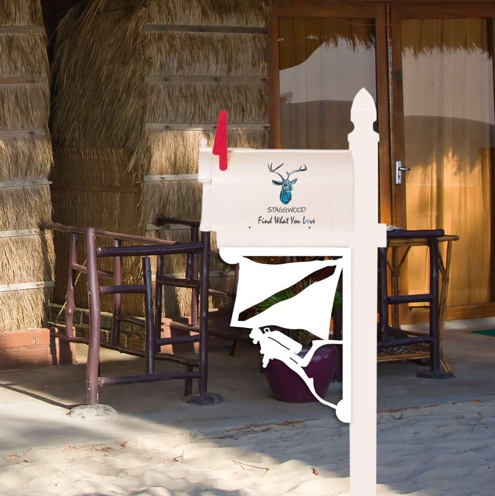 Mailbox Bracket Scuba Diver Large 16x21 Inch Custom - Etsy