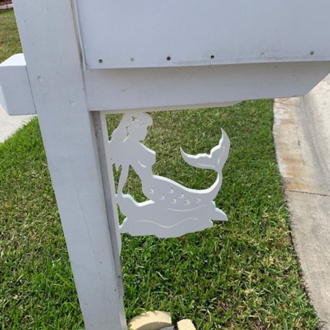 Mailbox Bracket Mermaid Sitting Medium 12x16 Inch Custom - Etsy