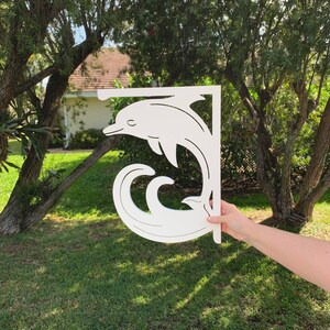 Mailbox Bracket Dolphin and Baby 12x16 Inch, Custom Mailbox, Coastal ...