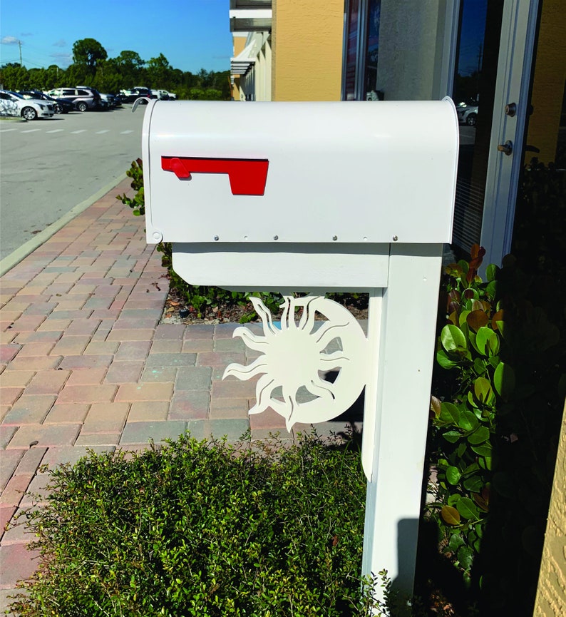 Mailbox Bracket Sun and Moon Medium 12x16 Inch Custom - Etsy
