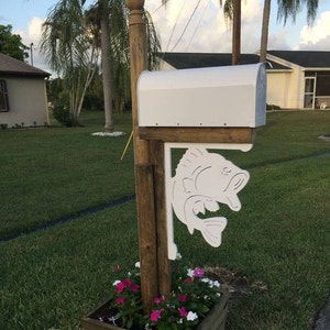 Mailbox Bracket Largemouth Bass Large 16x21 Inch, Custom Mailbox ...
