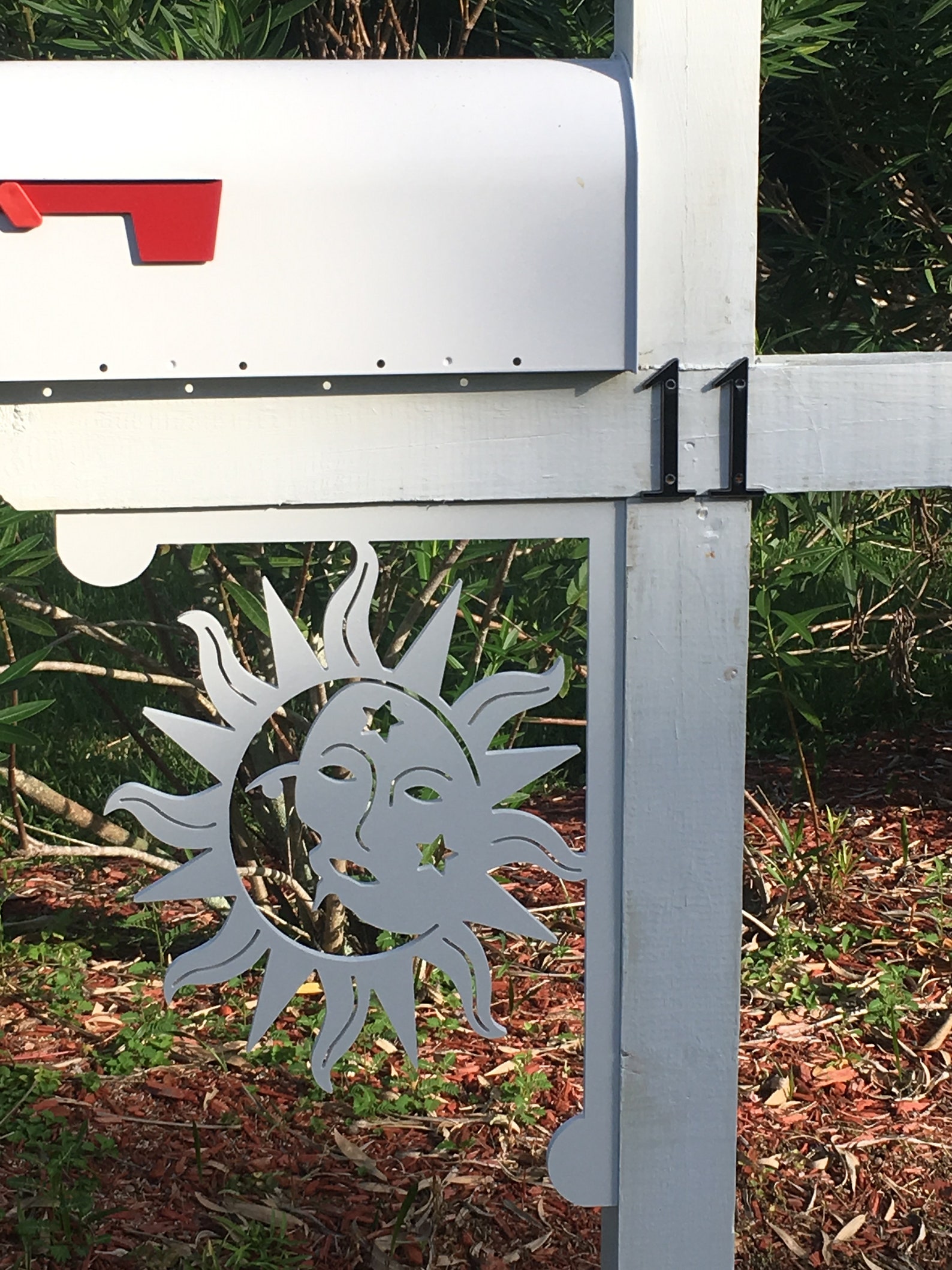 Mailbox Bracket Sun and Moon Large 16x21 Inch Custom | Etsy