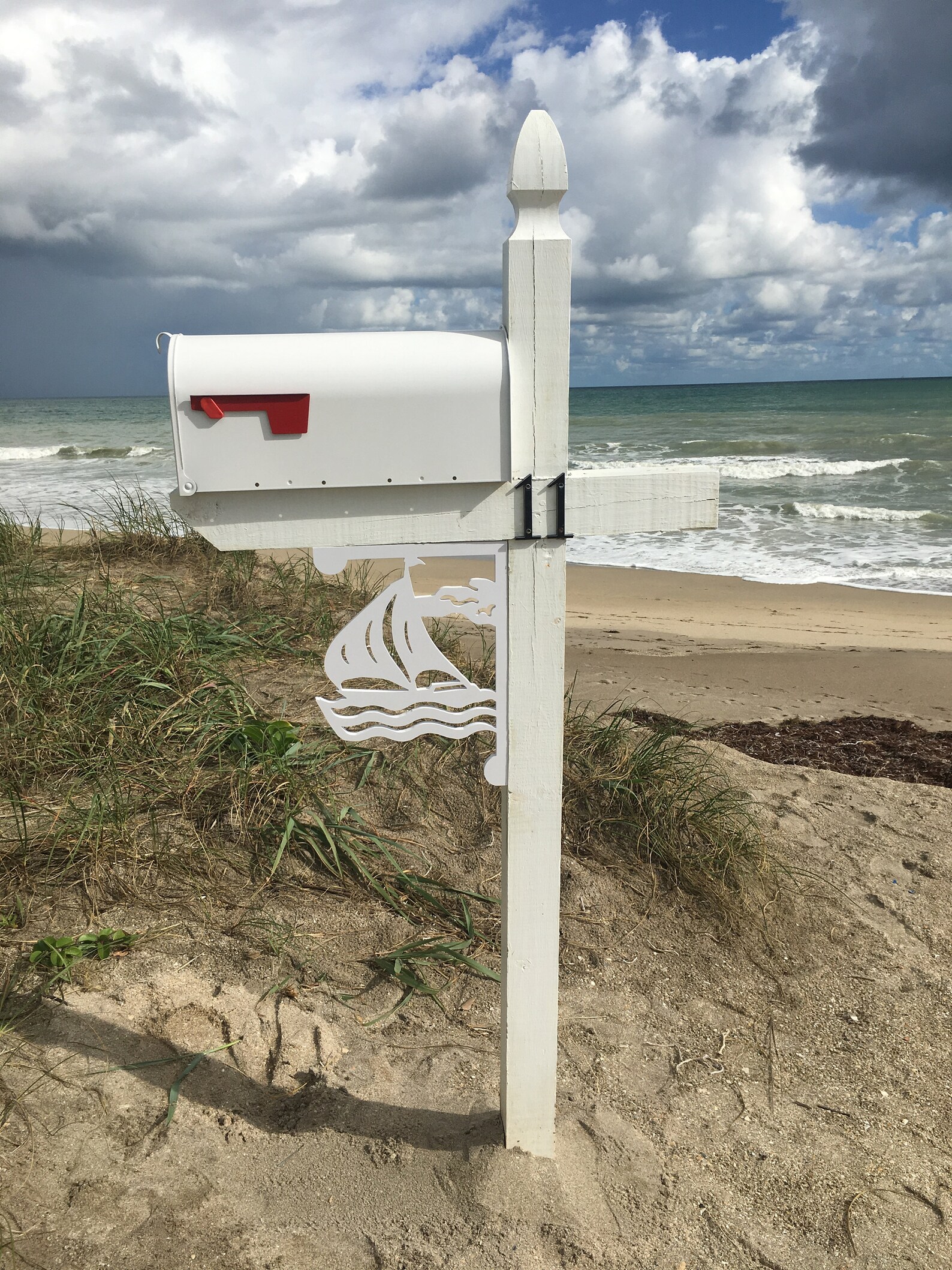 Mailbox Bracket Sailboat Medium 12x16 Inch Custom Mailbox - Etsy