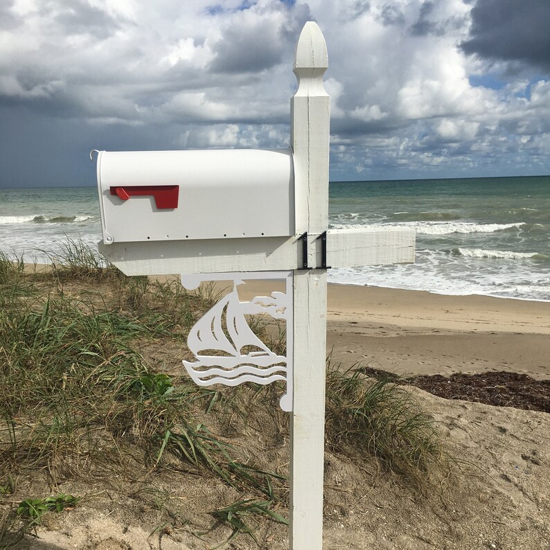 Mailbox Bracket Sailboat Medium 12x16 Inch Custom Mailbox - Etsy