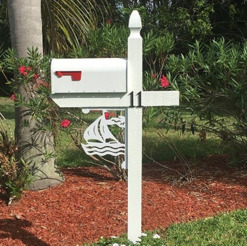 Mailbox Bracket Sailboat Medium 12x16 Inch Custom Mailbox - Etsy