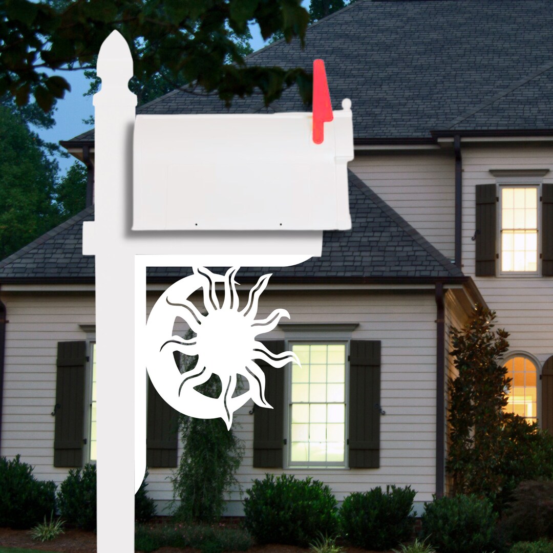 Mailbox Bracket Sun and Moon Large 16 X 21 Inch, Custom Mailbox ...