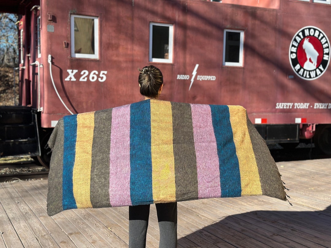 Handmade Himalayan Yak Wool Shawl: Soft Meditation Wrap (75"x32") - Etsy