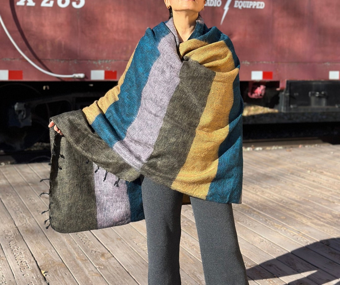 Handmade Himalayan Yak Wool Shawl: Soft Meditation Wrap (82”X39”) - Etsy