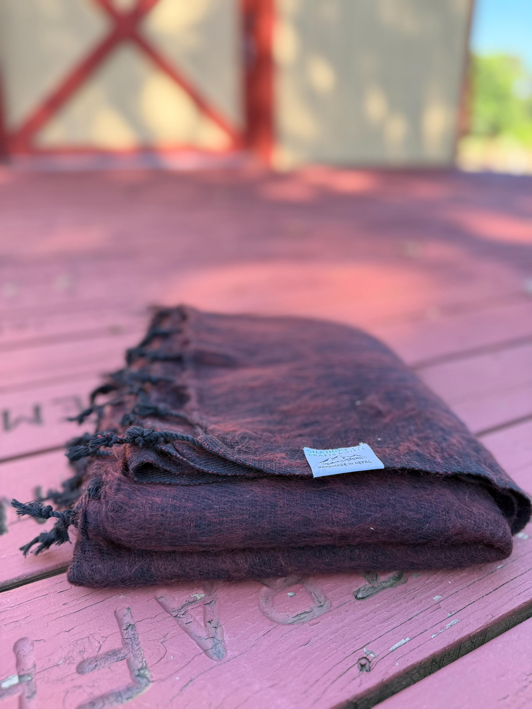 Handmade Himalayan Yak Wool Shawl: Soft Meditation Wrap (82”X39”) - Etsy