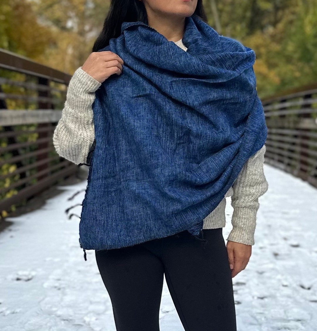 Handmade Himalayan Yak Wool Shawl: Soft Meditation Wrap (75"x31") - Etsy