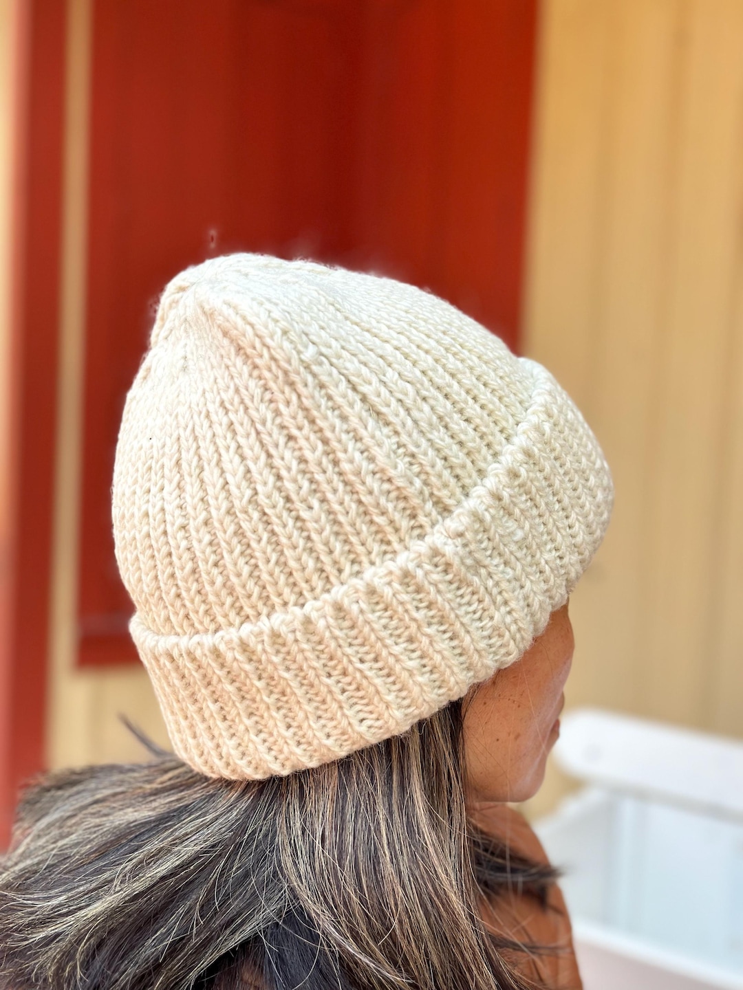 Himalayan Sherpa Wool Hand Knitted Hat, Fleece Lining, Warm Wool Hat ...