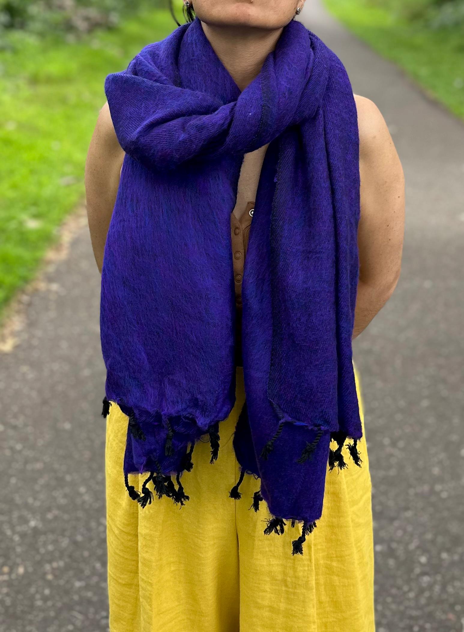 Himalayan Yak Wool Shawl/wrap/scarf Handmade in Nepal. Warm Soft Shawl ...