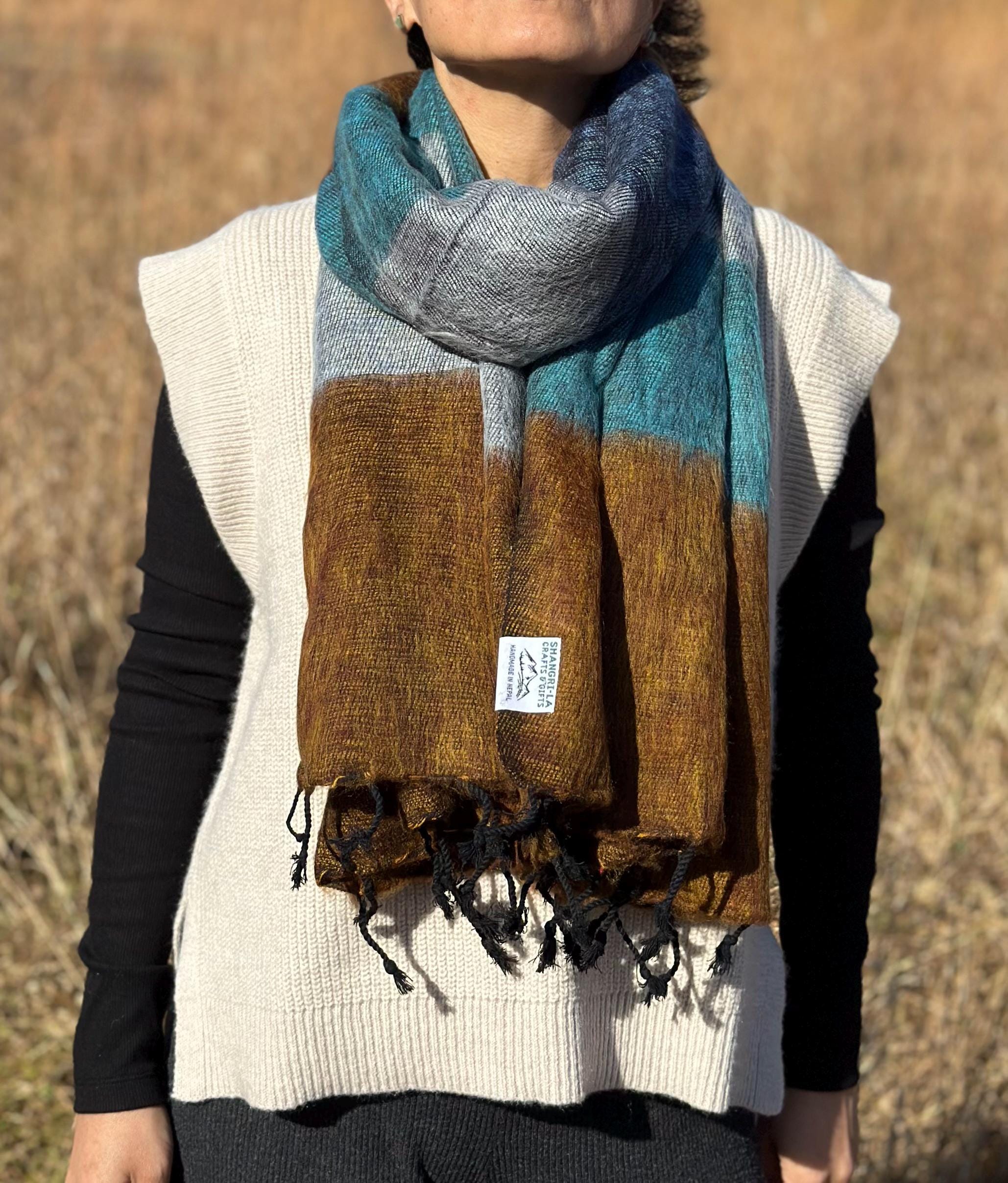 Handmade Himalayan Yak Wool Shawl: Soft Meditation Wrap (82”X39”) - Etsy