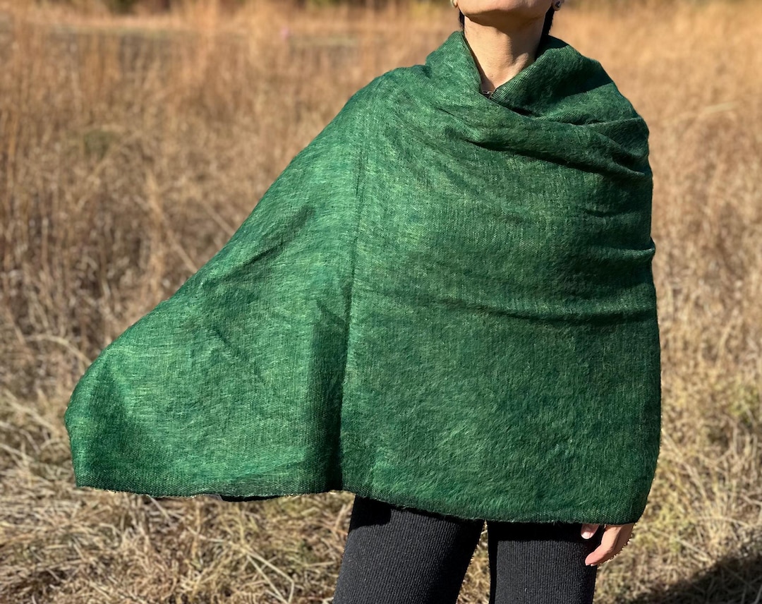 Handmade Himalayan Yak Wool Shawl: Soft Meditation Wrap (75"x32") - Etsy