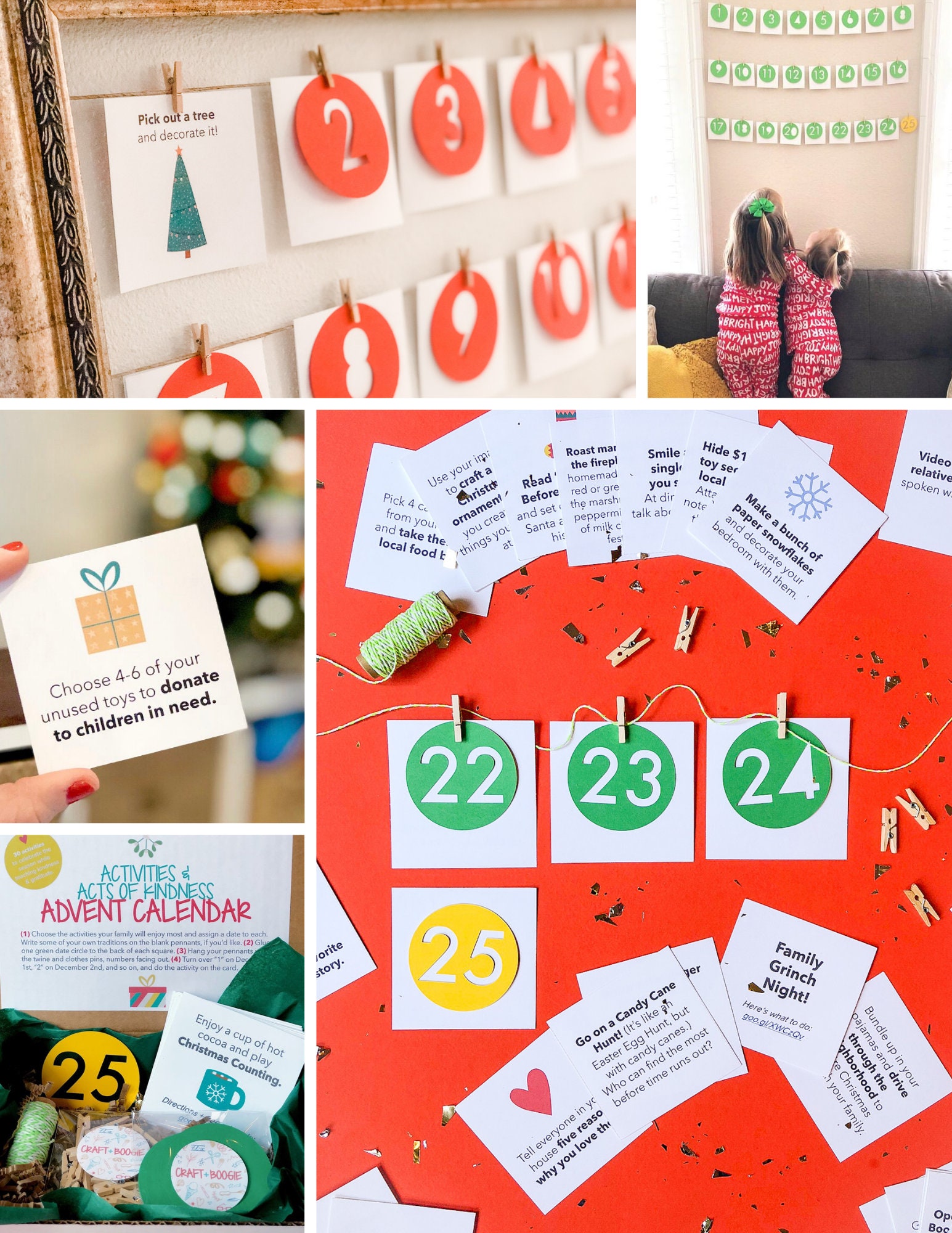 Activities and Acts of Kindness Advent Calendar for Kids. - Etsy