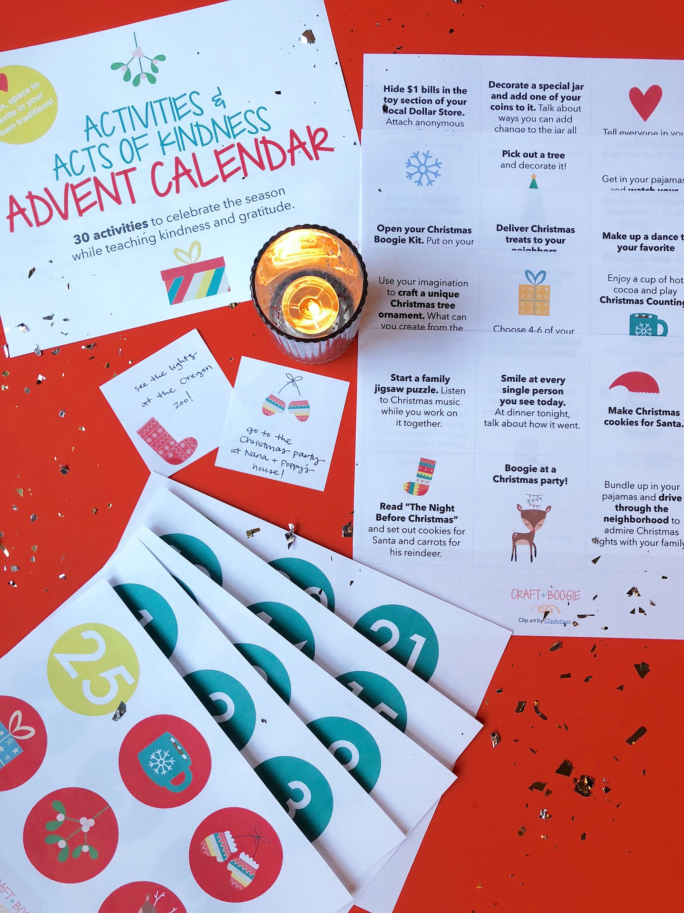 Activities and Acts of Kindness Advent Calendar for Kids. - Etsy