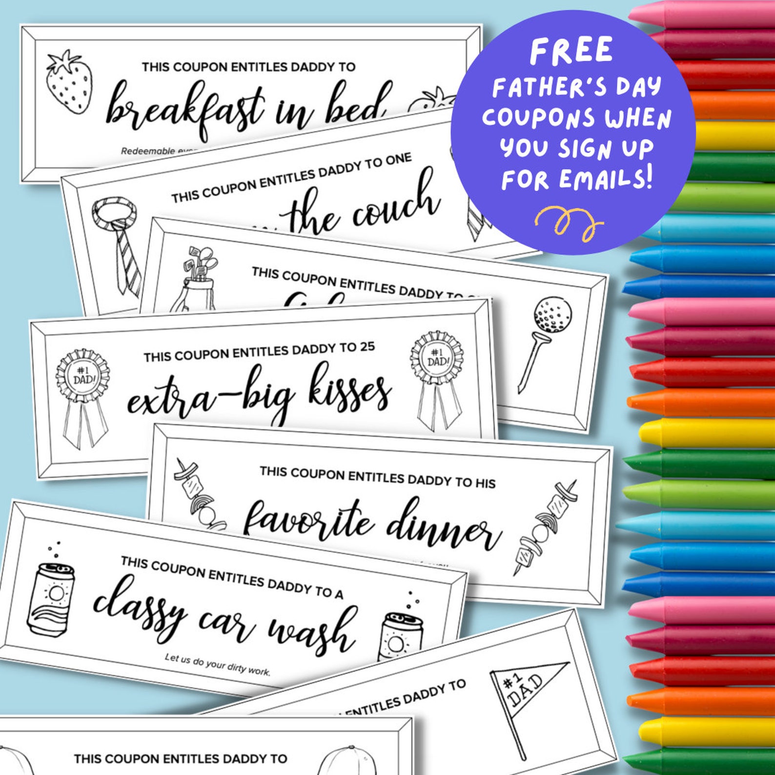 Father's Day Card Fill in the Blanks All About Dad Kids' Activity Page ...