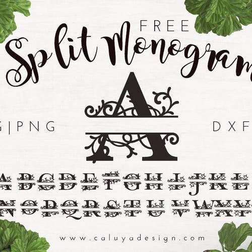 Royal Monogram Svg Eps Png Dxf. Royal Split Monogram and - Etsy