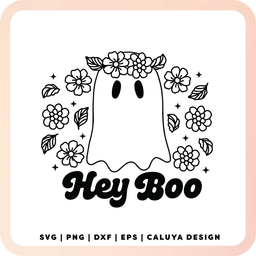 Floral Ghost SVG | Sheet Ghost SVG | Cute Retro Ghost Svg | Spooky ...