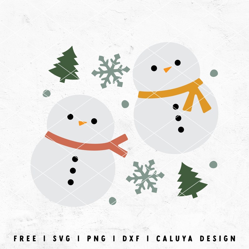 Cute Snowman Svg - Etsy