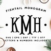 Fishtail Monogram SVG, Fishtail Alphabet Svg, Monogram Alphabet, SVG ...