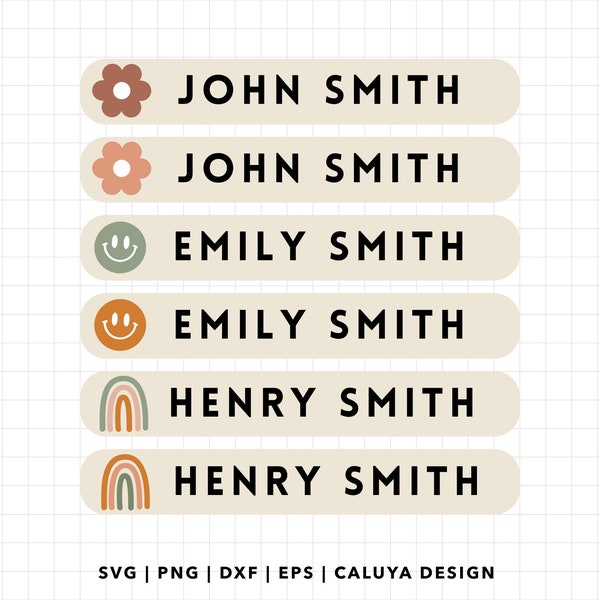 Personalized School Stickers and Labels Svg - Etsy
