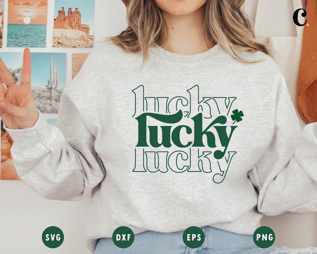 St Patricks Day SVG | Shamrock Svg | Clover Svg | Stacking Letter Lucky ...